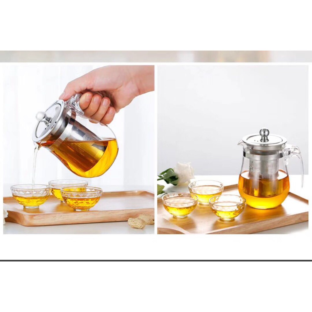 (โค้ด OMUDA50 ลด50%) OMUDA_SHOP กาชงชาแบบแก้ว ไส้กรองสแตนเลสอย่างดี (750 ml.) | Shopee Thailand