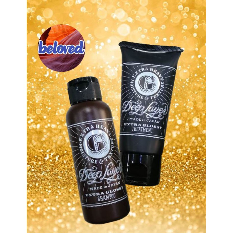 Deep Layer Extra Glossy Shampoo 80 ml/Treatment 60 g แชมพู ทรีทเม้นท์ สำหรับผมแห้งเสีย เหมาะกับ ...