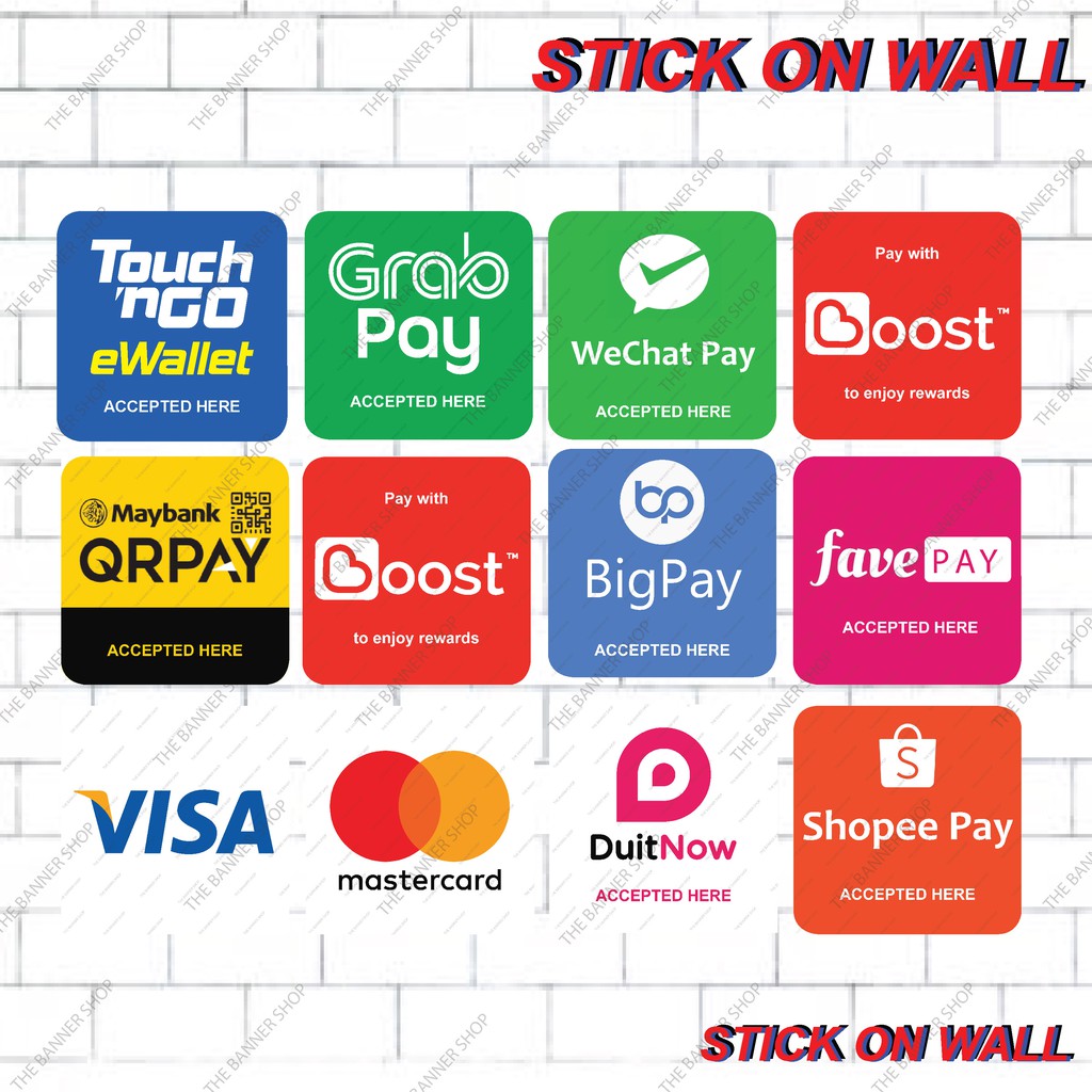 สติ๊กเกอร์ E-wallet, สติ๊กเกอร์ E-wallets PVC, Ewallet ได้รับการยอมรับ ...