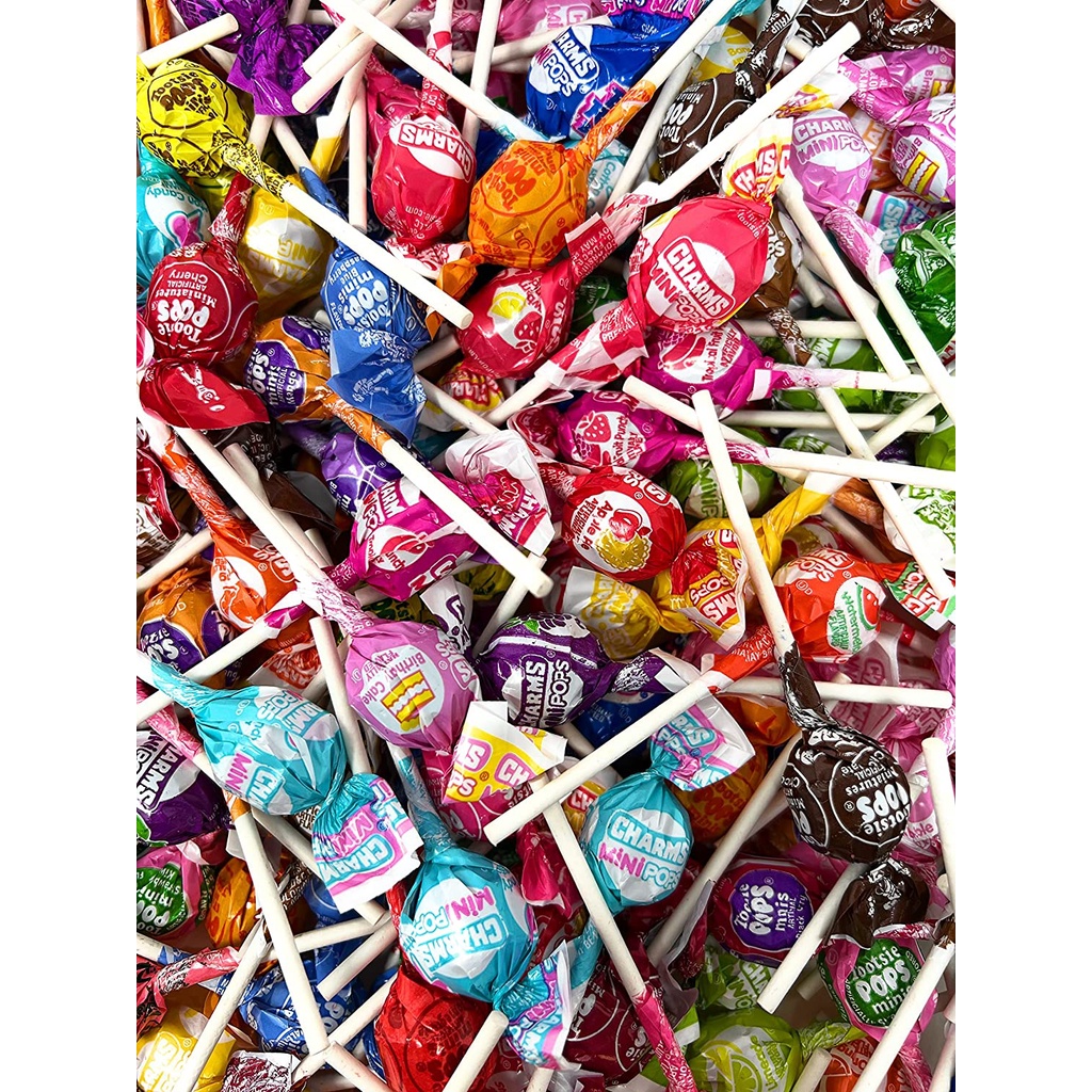 Charms Mini Lollipops Assorted Flavors ขนม usa | Shopee Thailand
