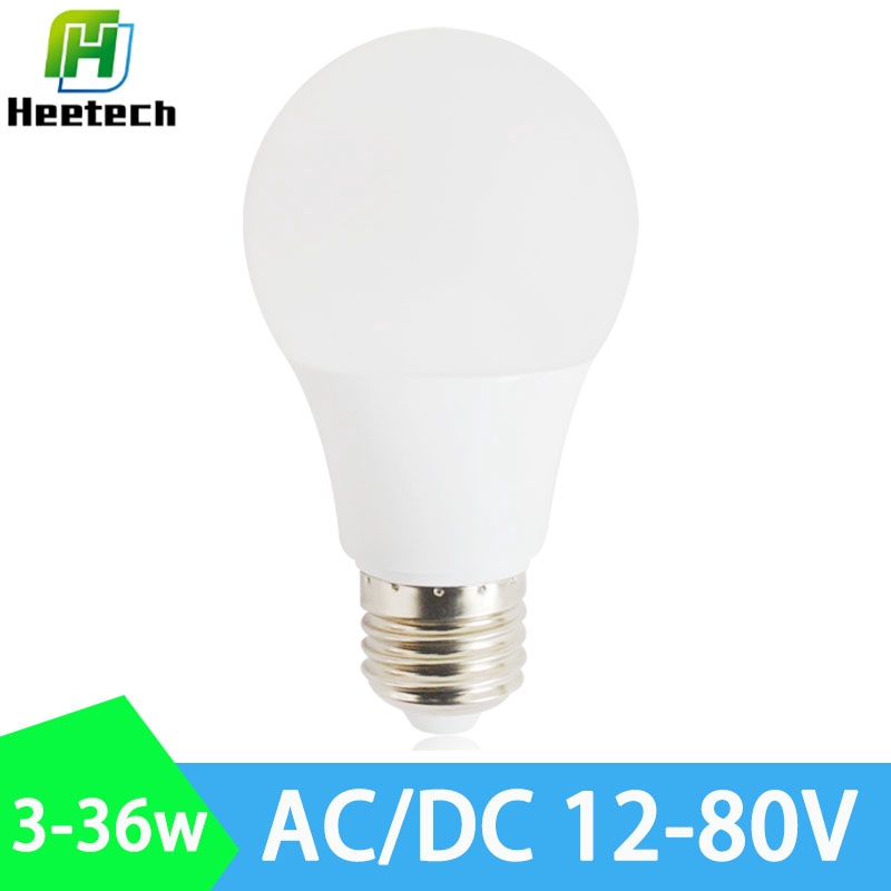 หลอดไฟ Led E27 DC&AC 12V 24V 36V 9W 12W 15W ประหยัดพลังงาน | Shopee ...