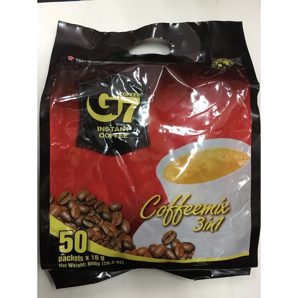 พร้อมส่งค่า กาแฟเวียดนาม 3in1 G7 50 ซอง (ซองสี่เหลี่ยม) exp. 7/2026 | Shopee Thailand