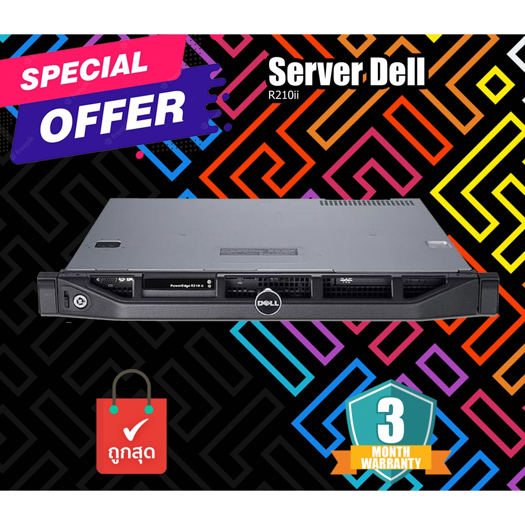 Server เครื่องเซิร์ฟเวอร์ Dell PowerEdge R210ii (Intel Xeon E3-1220 Ram8GB HDD500GB) | Shopee ...
