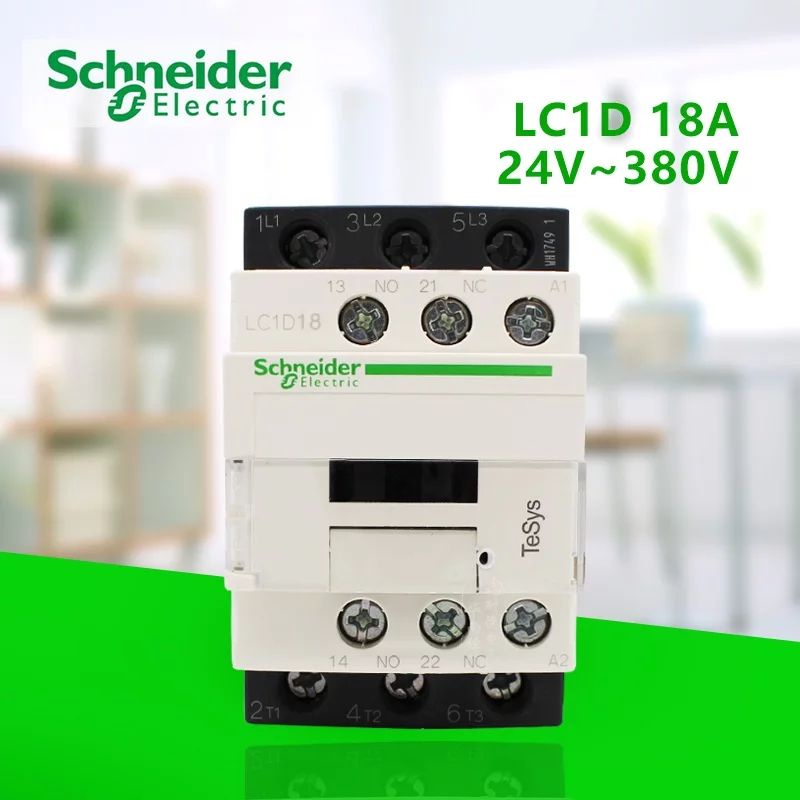 Schneider LC1D18 AC Contactor 3P 18A Ann Oneเปิดปิดขดลวดแรงดันไฟฟ้า ...
