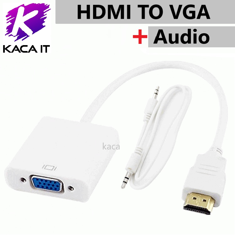 hd to vga with audio converter cable 20cm | Shopee Thailand