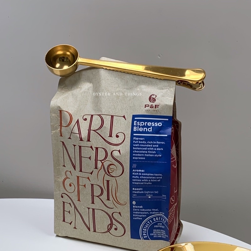 coffee scoop and clipper | ที่หนีบซองกาแฟพร้อมที่ตัก | Oyster and ...