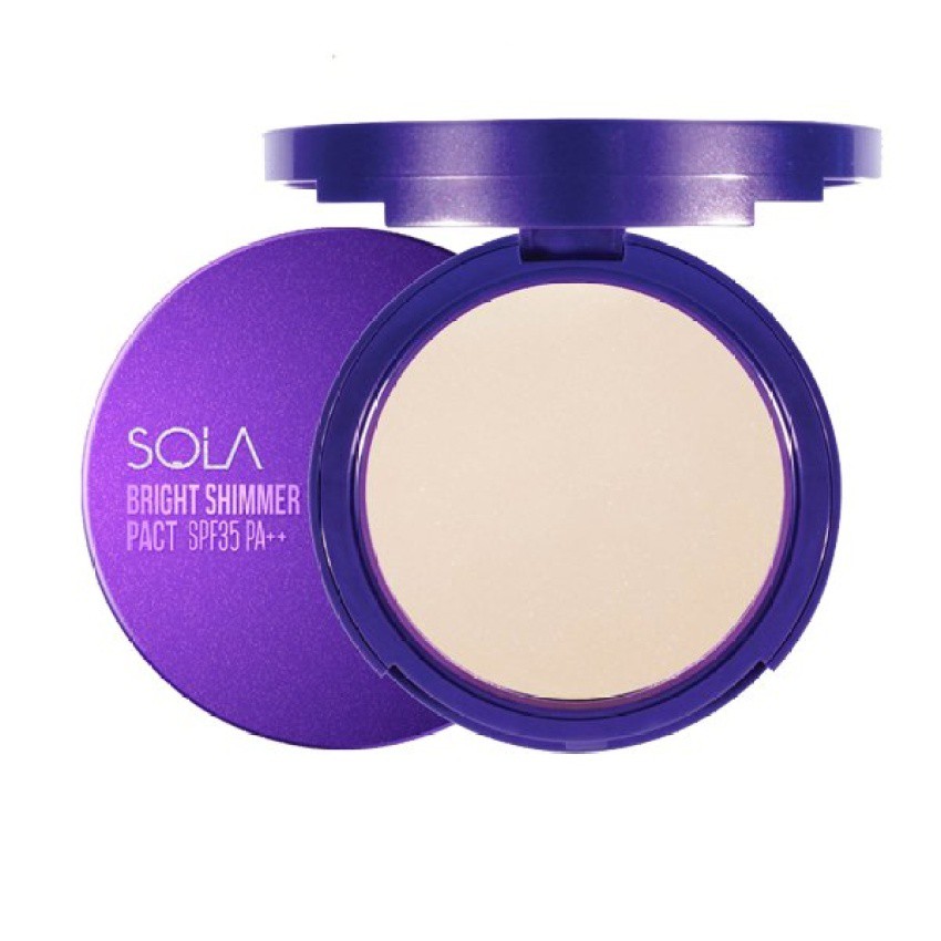 SOLA Bright Shimmer Pact SPF35 PA++ (Sola Wink) #1 ผิวขาว โซลาวิ้ง#1 ...