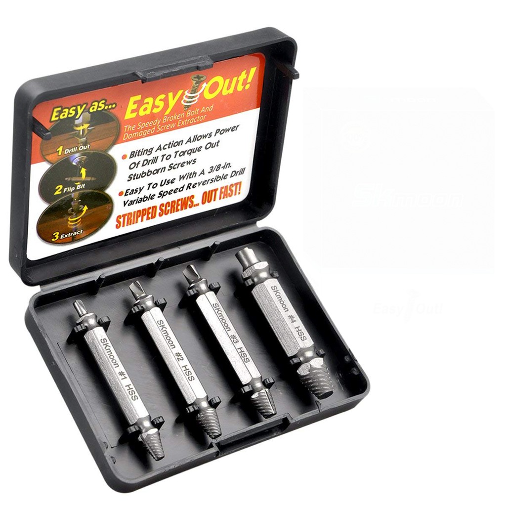 EASY OUT ชุดเครื่องมือถอดน็อตเสีย สกรูขันน๊อต 4 ชิ่น / EASY OUT ...