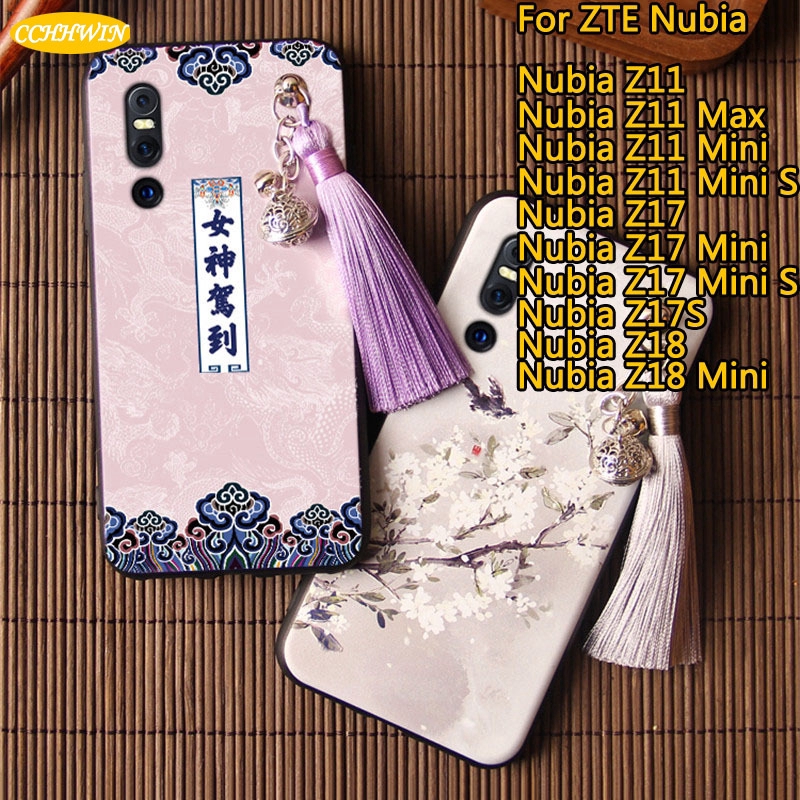 เคสโทรศัพท์ซิลิโคนลายดอกไม้สําหรับ Zte Nubia Z 171 Mini / Z17 Mini S / Z17 S / Z18 / Z18 ...