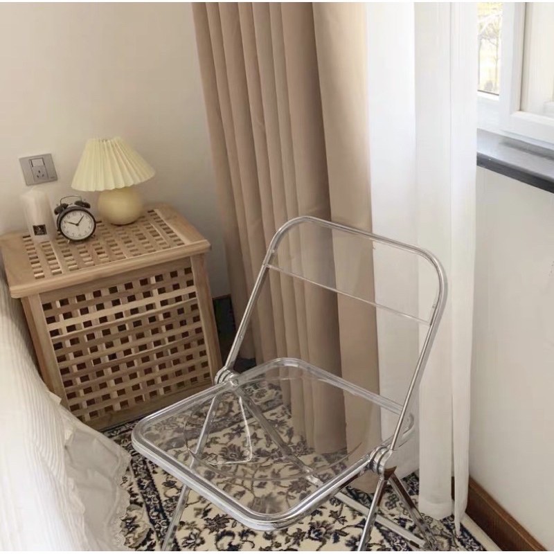 พร้อมส่ง🔥เก้าอี้พับใส เก้าอี้พับขาวขุ่น Happa.bkk | Shopee Thailand