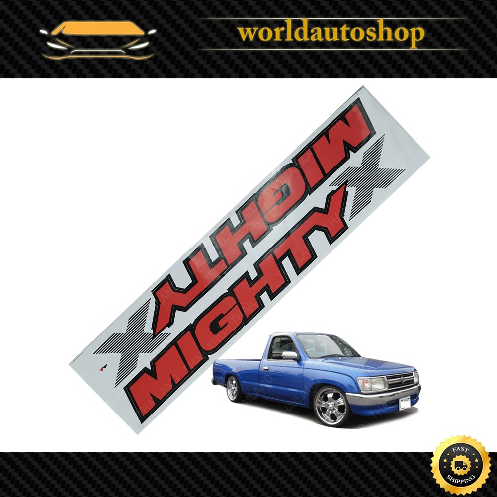 สติ๊กเกอร์ Mighty-X Sticker Toyota Toyota Mighty-X แดง-เทา จำนวน 2 ชิ้น ...