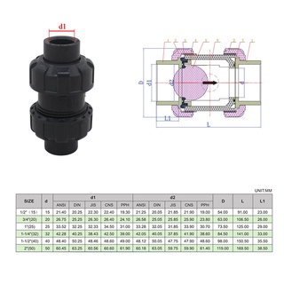 pvc ball check valve spring check valve pool pvc non return valve ...