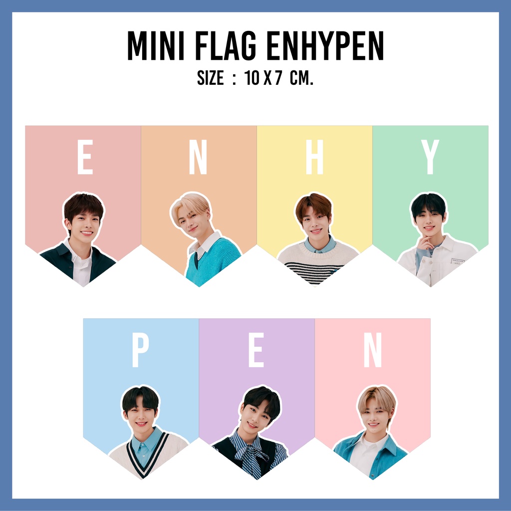 ธงจิ๋ว ENHYPEN สีพาสเทล [mini flag ENHYPEN] | Shopee Thailand