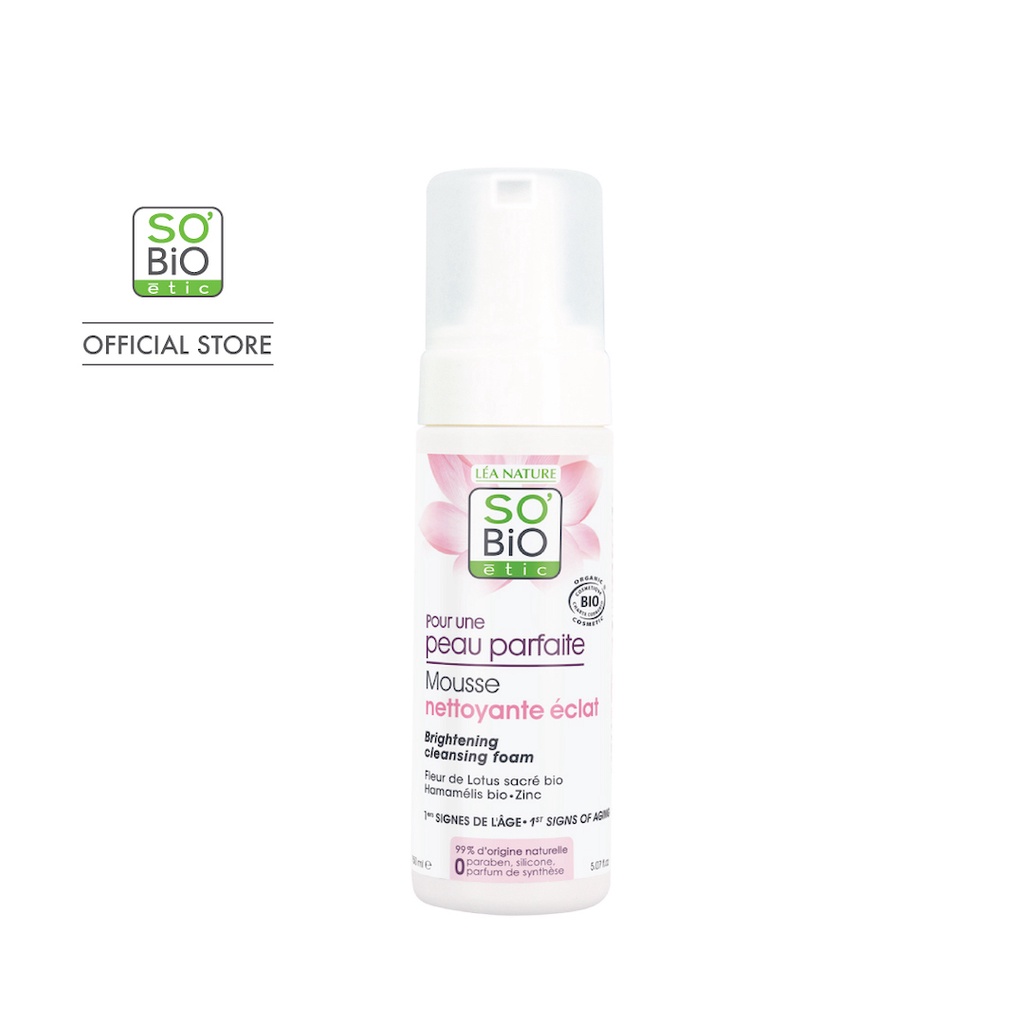 โฟมล้างหน้านุ่ม SO'BIO etic | Peau Parfait Brightening Cleansing Foam ...