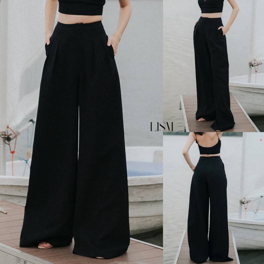 Lism P-017 กางเกงขายาวเอวสูงสุดชิค | Shopee Thailand