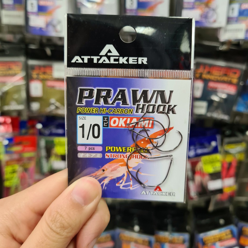 เบ็ดตกกุ้งแม่น้ำ ATTACKER รุ่น PRAWN HOOK #OKIAMI | Shopee Thailand