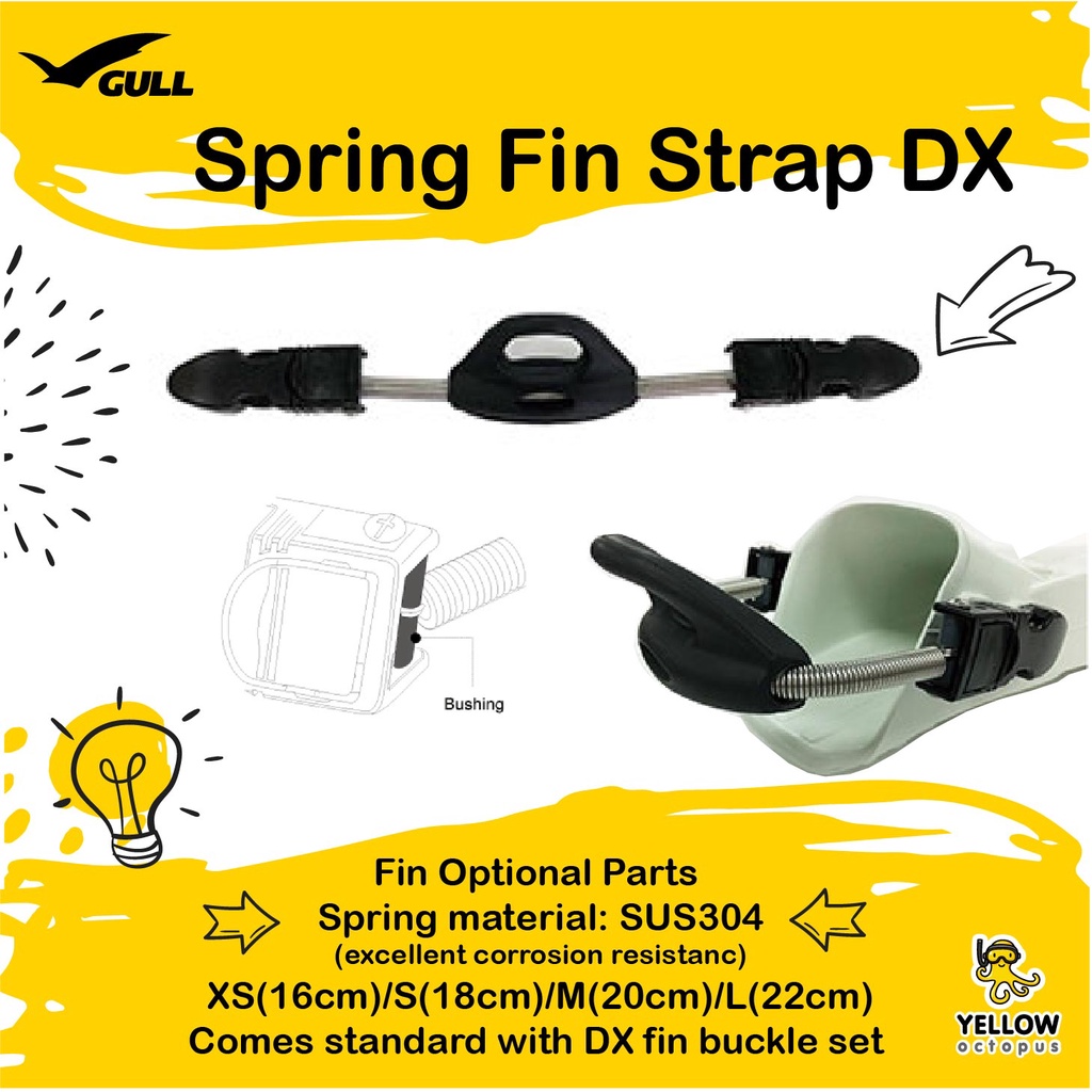 ฟินส์ดำน้ำ Gull Spring Fin Strap DX | Shopee Thailand