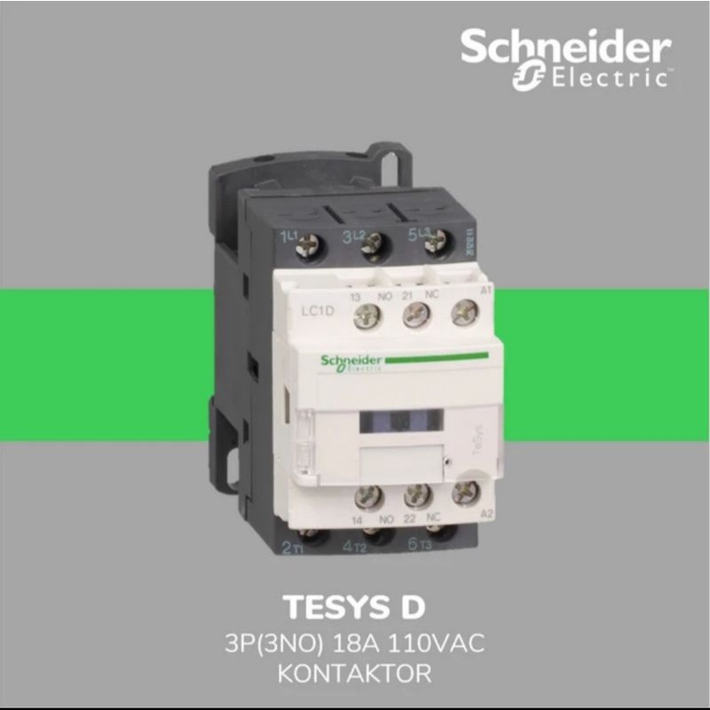 Schneider electric TeSys D Contactor 3P(3N0) 18A LC1D18F7 | Shopee Thailand