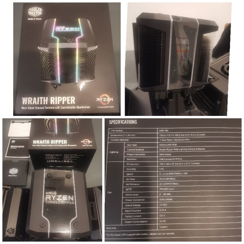 (Like-new /opened box) CPU air cooler (พัดลมซีพียู) cooler master ...