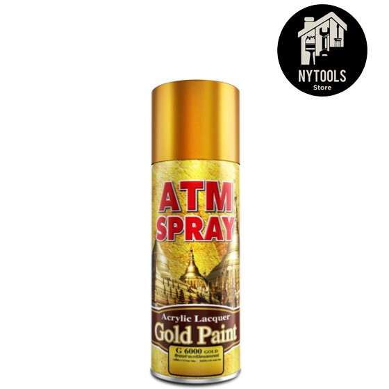ATM สีสเปรย์อะครีลิคทองคำ สีทอง เบอร์ G6000 (ATM Spray Acrylic Lacquer ...