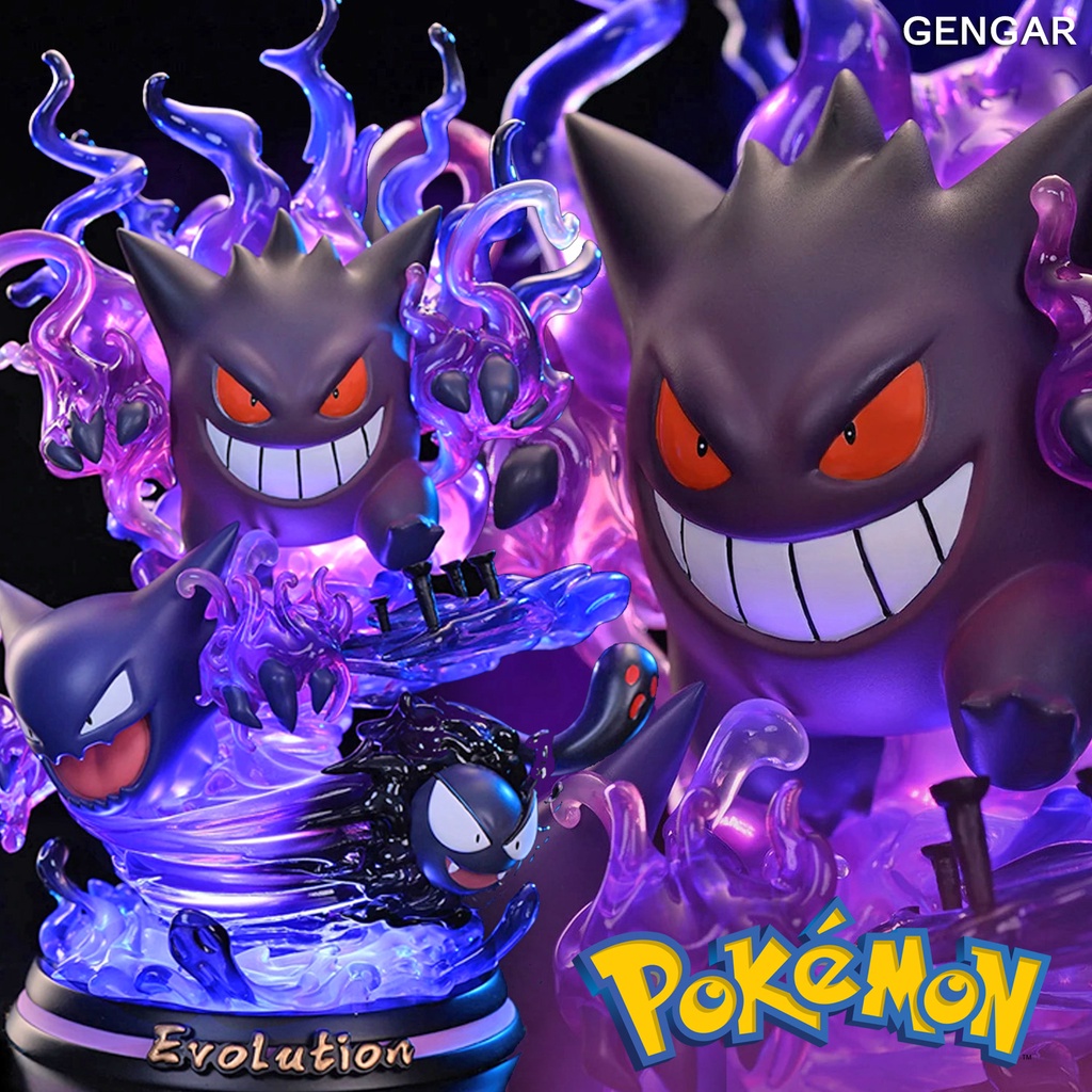 MFC Studio Pokemon Evolution of Gengar โปเกมอน อีโวลูชัน อ็อฟ เก็งกา เก็งก้า Resin Statue พร้อม ...