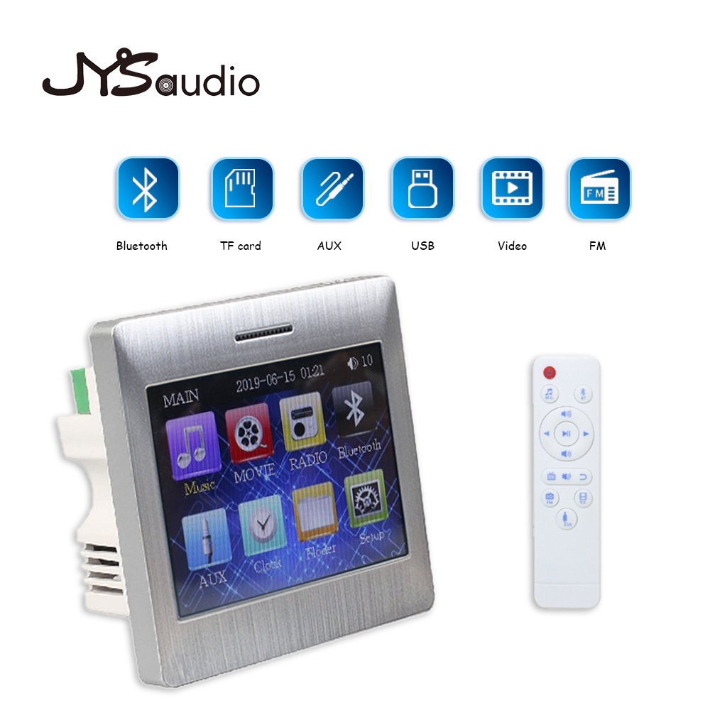 หน้าจอสัมผัส 4 ช่อง Class D Wall Amplifier บลูทูธวิทยุ FM 25W ไฮไฟ ...