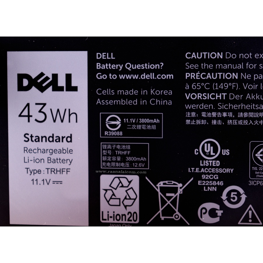 แบตเตอรี่โน๊ตบุ๊ค Battery Dell Latitude 3550 แท้ TRHFF ลดราคาพิเศษ ...