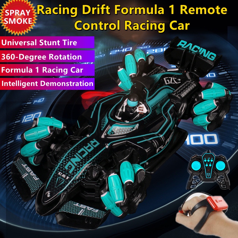 Rc Formula 1 Car Remote Control 4WD Spray Drift Racing Car Watch ...