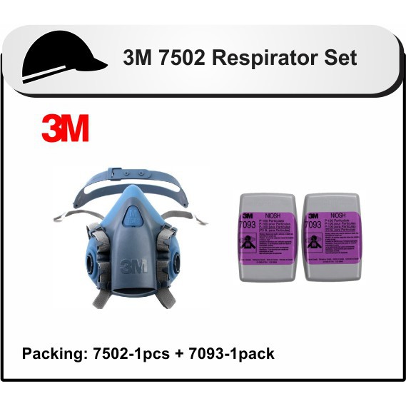 3M 7502 HALF PIECE RESPIRATOR SET | Shopee Thailand