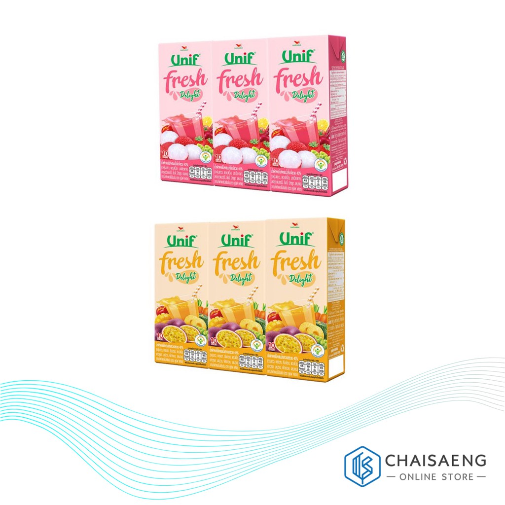 (แพ็ค3) Unif Fresh Delight ยูนิฟ เฟรช ดีไลท์ น้ำผักผลไม้ผสมจากน้ำผัก ...