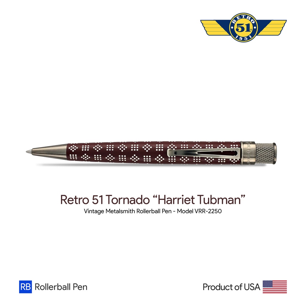 Retro 51 Tornado "Harriet Tubman" Vintage Metalsmith Rollerball Pen ...