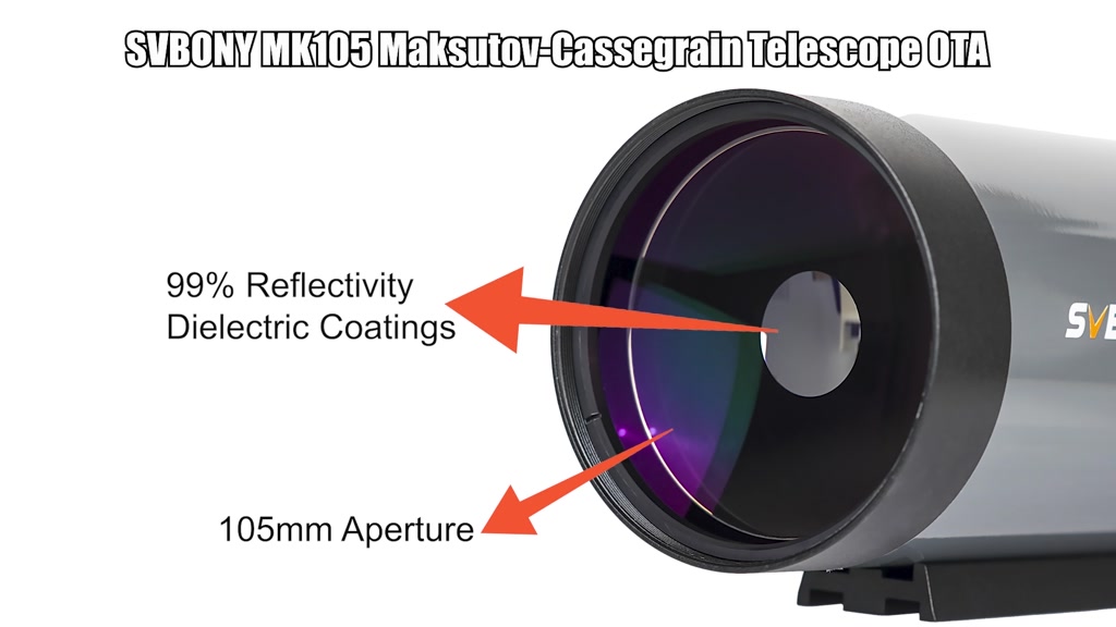 Svbony MK105 105 มม. f/13 กล้องโทรทรรศน์โฟกัสแบบยาวสําหรับการสังเกต ...
