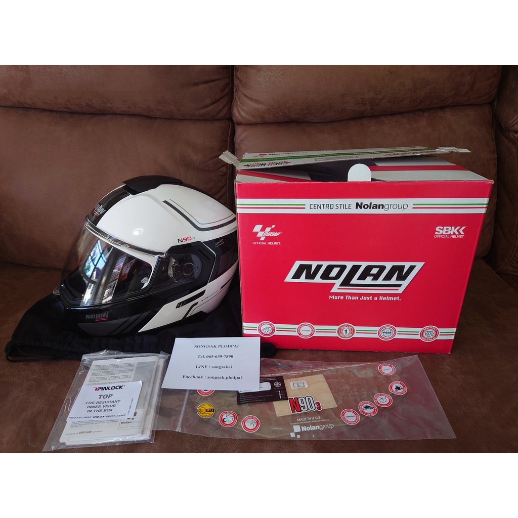 Nolan N90-3 Voyager White Black ยกคางรุ่นใหม่ มือสอง สภาพเหมือนใหม่ | Shopee Thailand