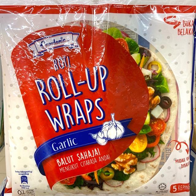 โรตีสำเร็จรูป แผ่นโรตี Roti roll up wraps 1ซองมี5แผ่น มีฮาลาล | Shopee ...