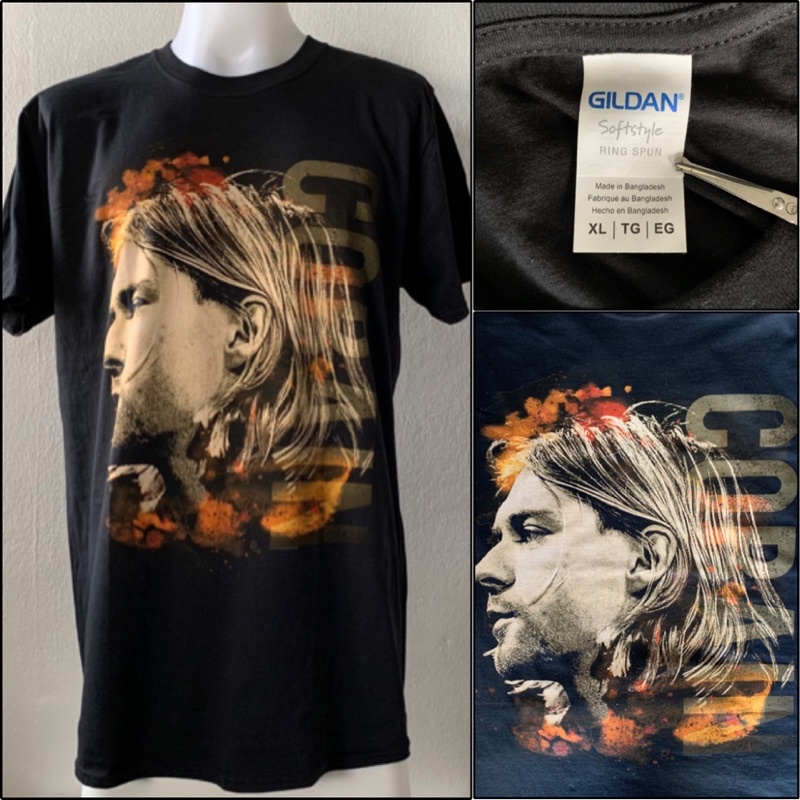 เสื้อยืด KURT COBAIN : Coloured Side View | Shopee Thailand