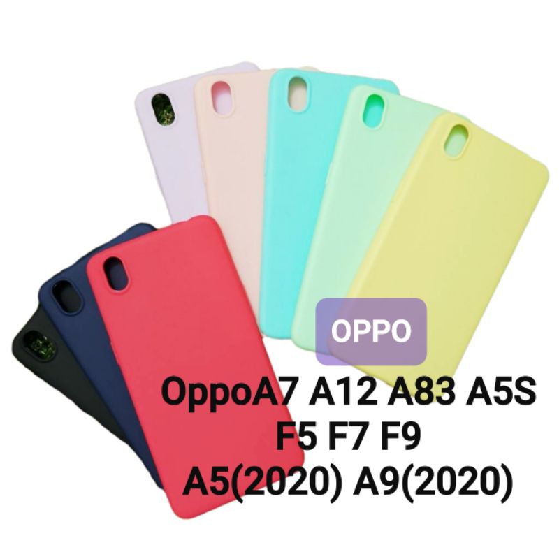 OppoA7 A12 F9 A5S F5 A3S A5(2020) A9(2020) เคสพาสเทล เคสซิลิโคน เคสสี ...
