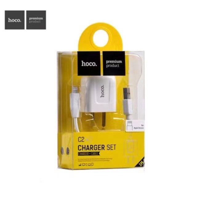 hoco ชุดชาจไว 2.1A ของแท้ 100% Hoco C2 CHARGER & สายชาจ SET Iphone ...