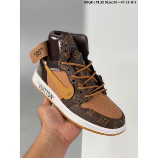 [พรีเมียม] Louis Vuitton LV X Off-White X Nike Air Jordan 1 AJ1 High ...