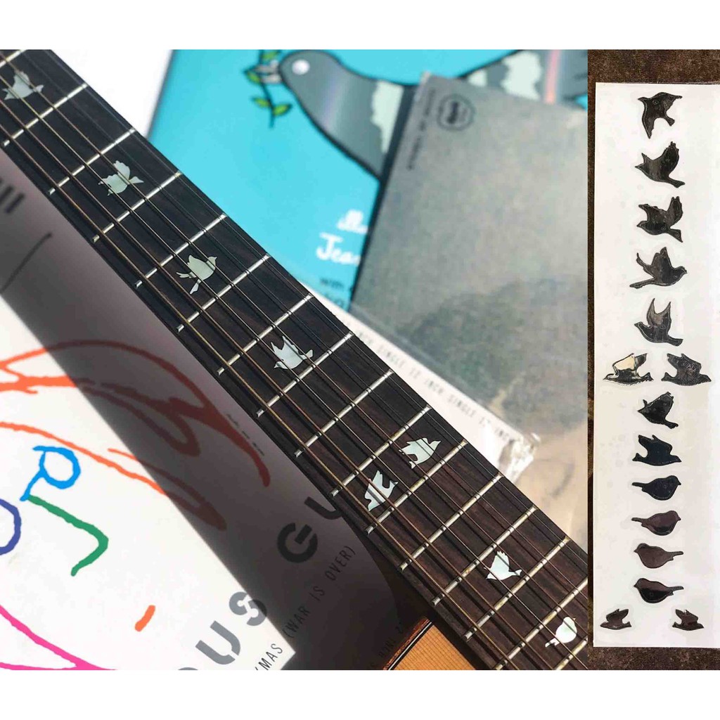 Manuk Pigeon Fingerboard Sticker Inlay Guitar Dove Fretboard Acoustic ...