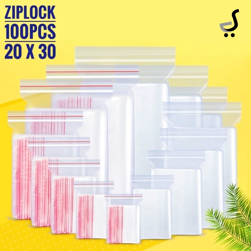 ซิปล็อคพลาสติก 20 X 30 CM (100 ชิ้น) คลิปหนีบถุง Ziplock | Shopee Thailand