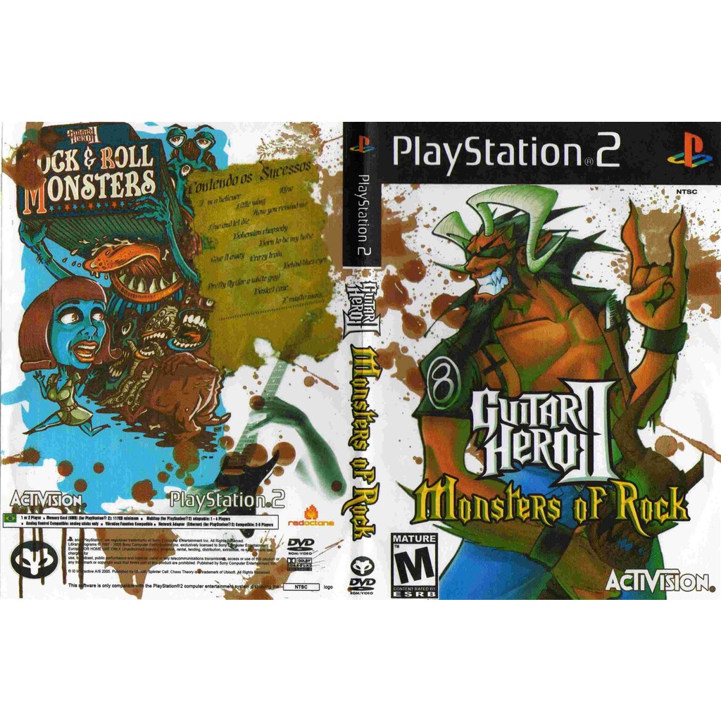 แผ่นเกมส์ PS2 Guitar Hero II Monsters of Rock คุณภาพ ส่งไว (DVD ...