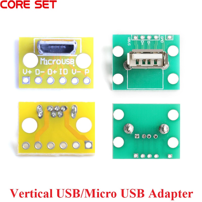 ใหม่ ซ็อกเก็ตอะแดปเตอร์ Micro USB 2.0 ตัวเมีย พร้อมบอร์ด PCB ตัวเมีย ...