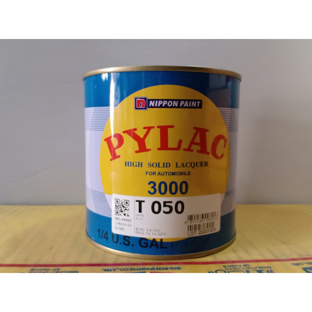 สีพ่นรถยนต์ สีไพแลค 3000 Pylac สีตราผึ้ง (สีโตโยต้า) เบอร์ T-050 (สีขาว ...