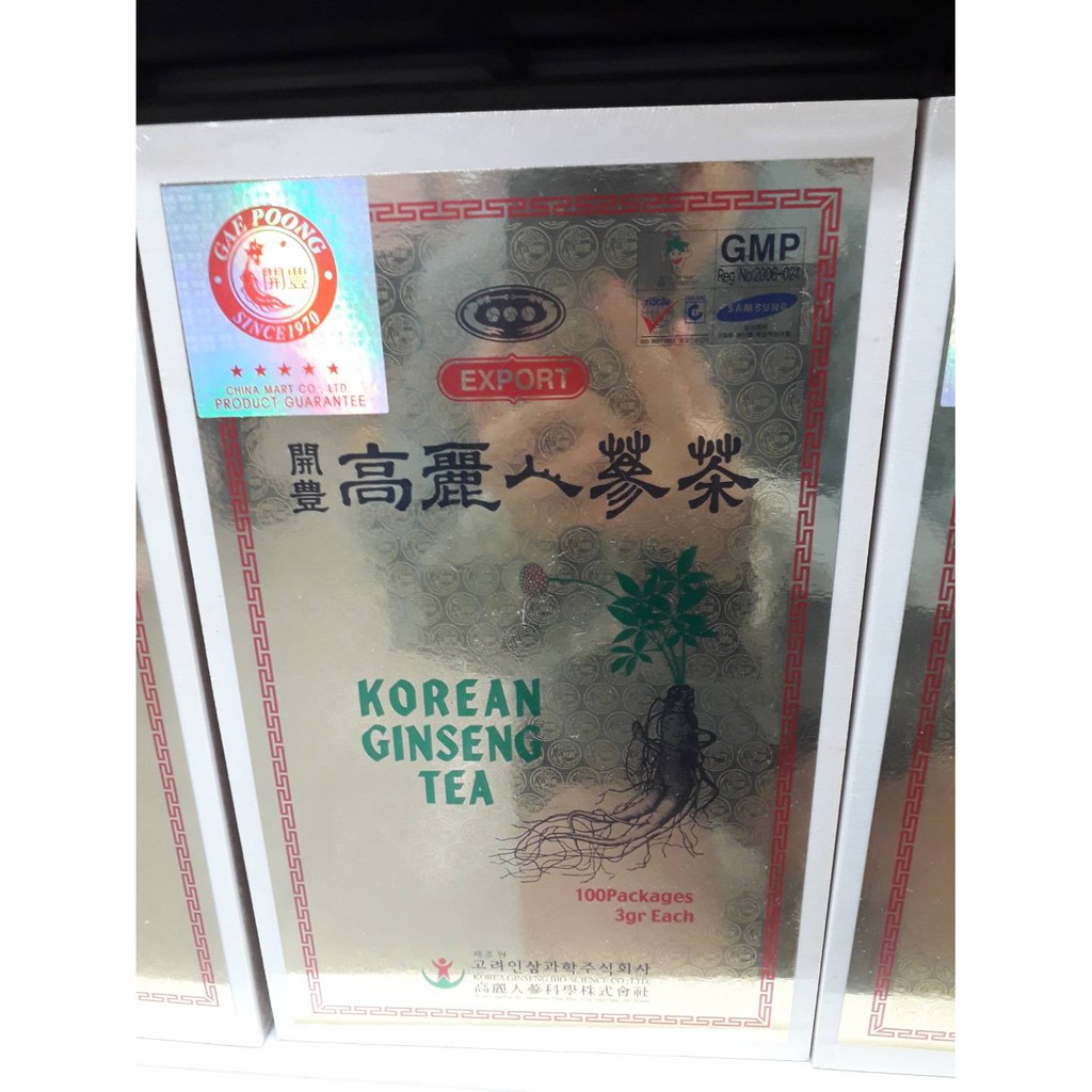 โสมเกปุง เครื่องดื่มโสมเกาหลี 3 กรัม แพค 100ซอง/ korean ginseng tea Gae ...