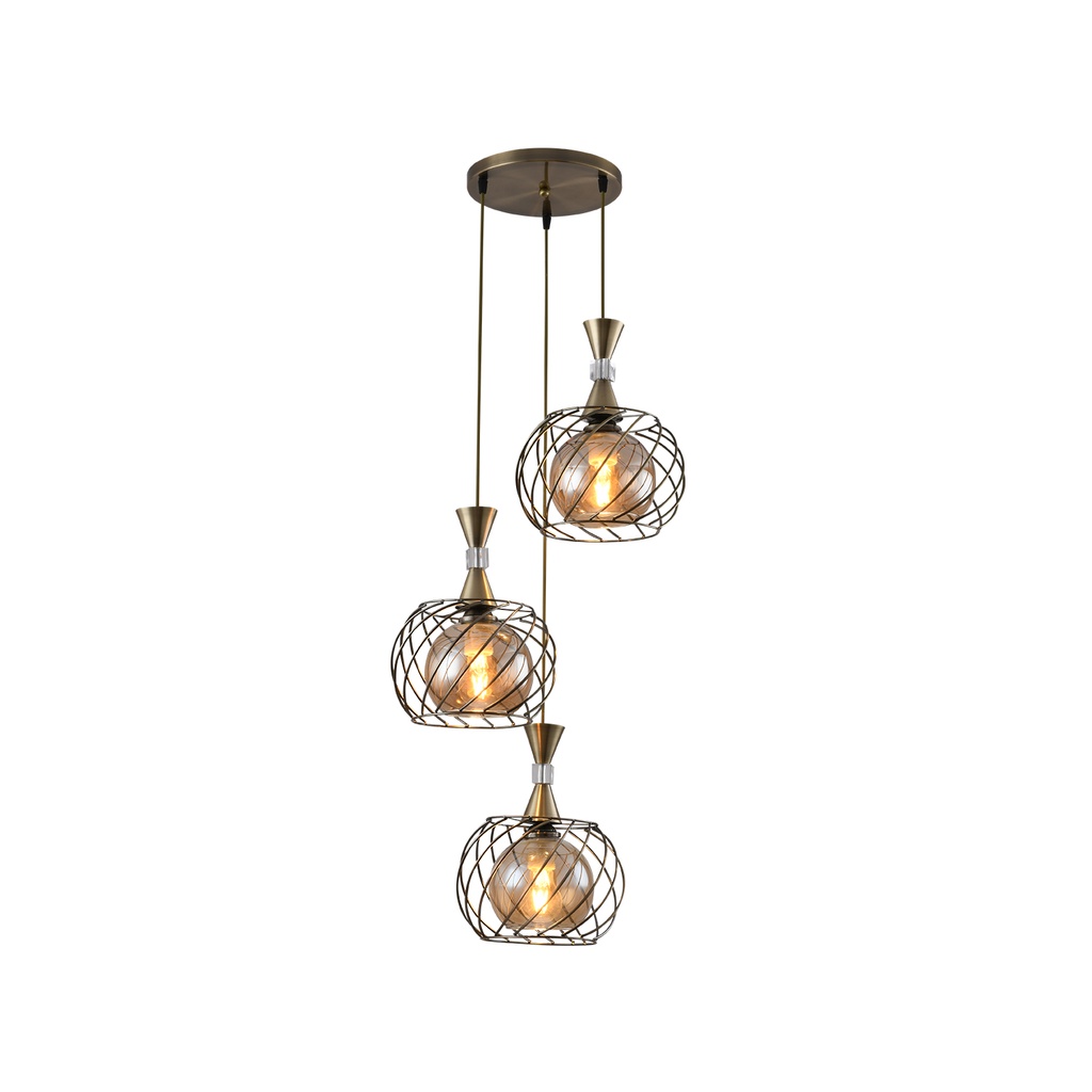 neolight-ไฟช่อ รหัส 5131-3AB-แถมหลอดไฟ LED VINTAGE แสงเหลืองให้ครบชุด ...