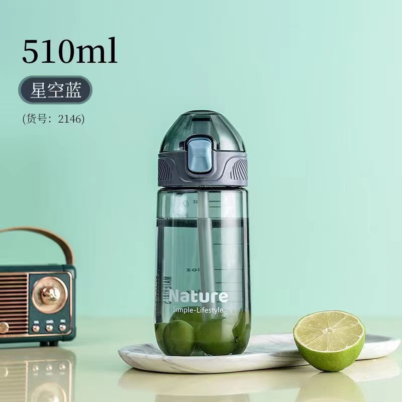 แก้วน้ำหัดดื่ม ขวดน้ำหลอดเด้ง550ml-650mlรุ่น-7690 | Shopee Thailand