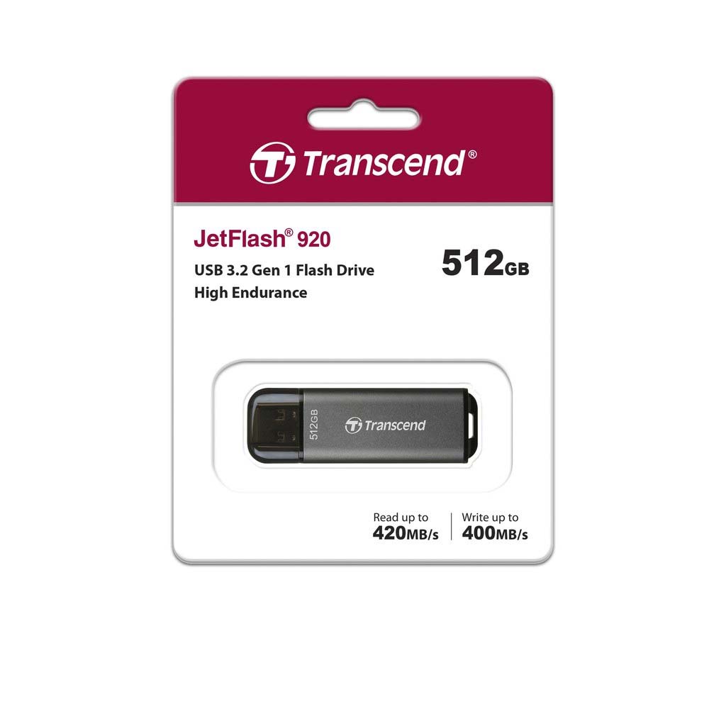 Transcend USB 3.2 Gen 1 Flash Drive 512GB Type-A(R max 420 MB/s:W max ...