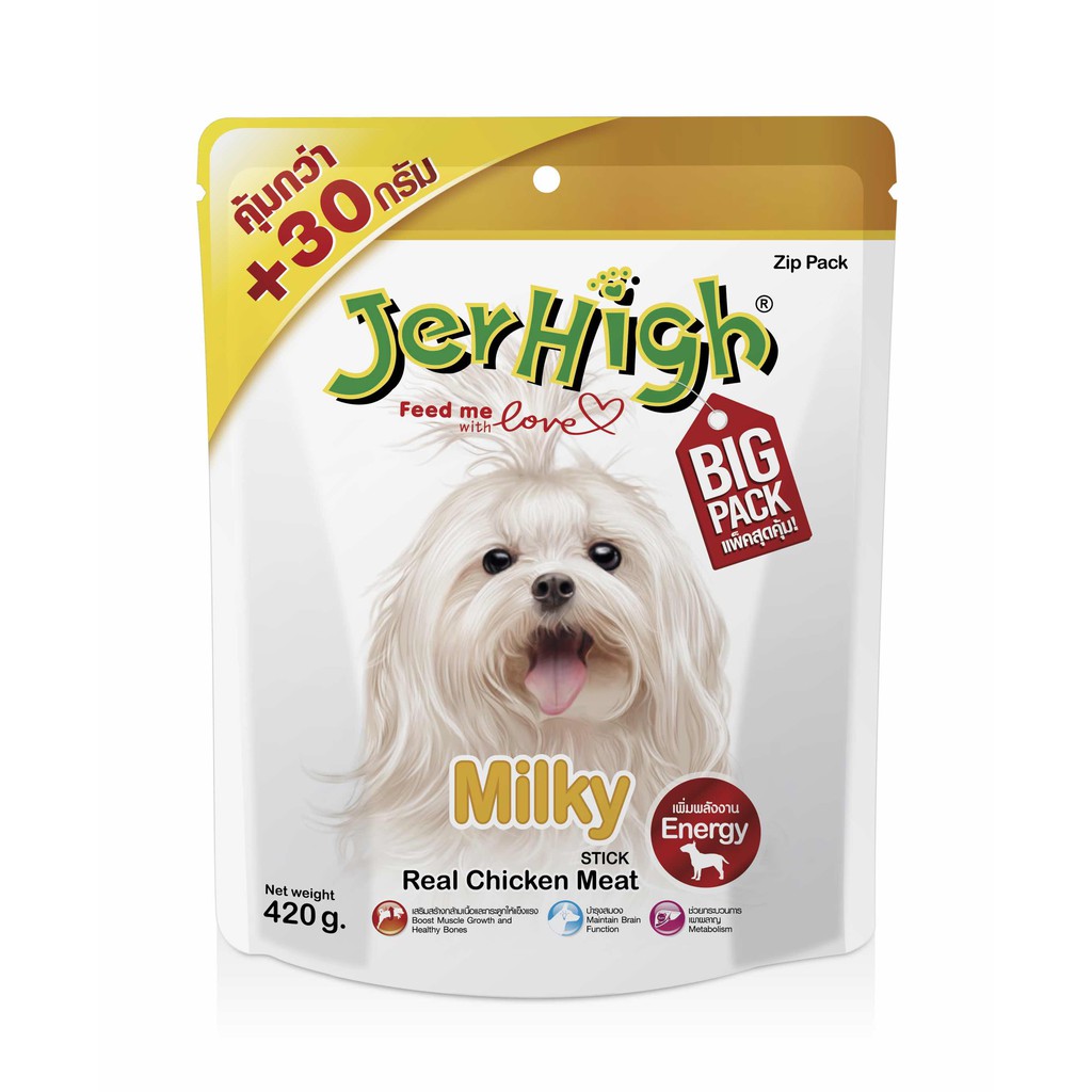 Jerhigh Dog Snack Big Pack! ซองใหญ่อิ่มจุใจ 400g | Shopee Thailand