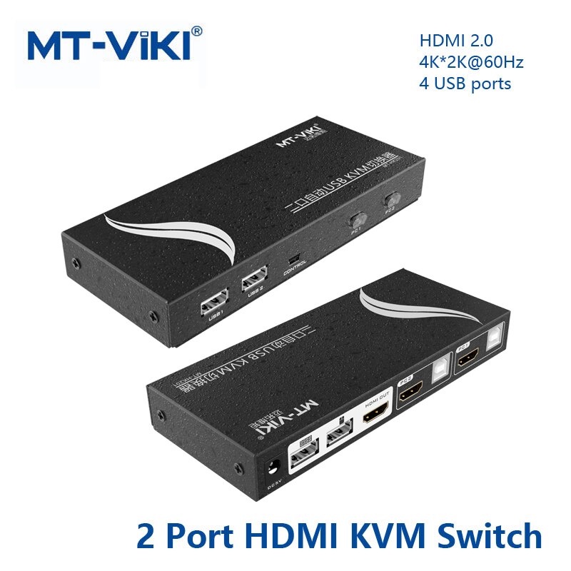 MT-Viki MT-HK201/MT-HK401 HDMI KVM Switch 2Port/4Port อุปกรณ์สลับใช้คอมพิวเตอร์ 2/4 เครื่อง ...