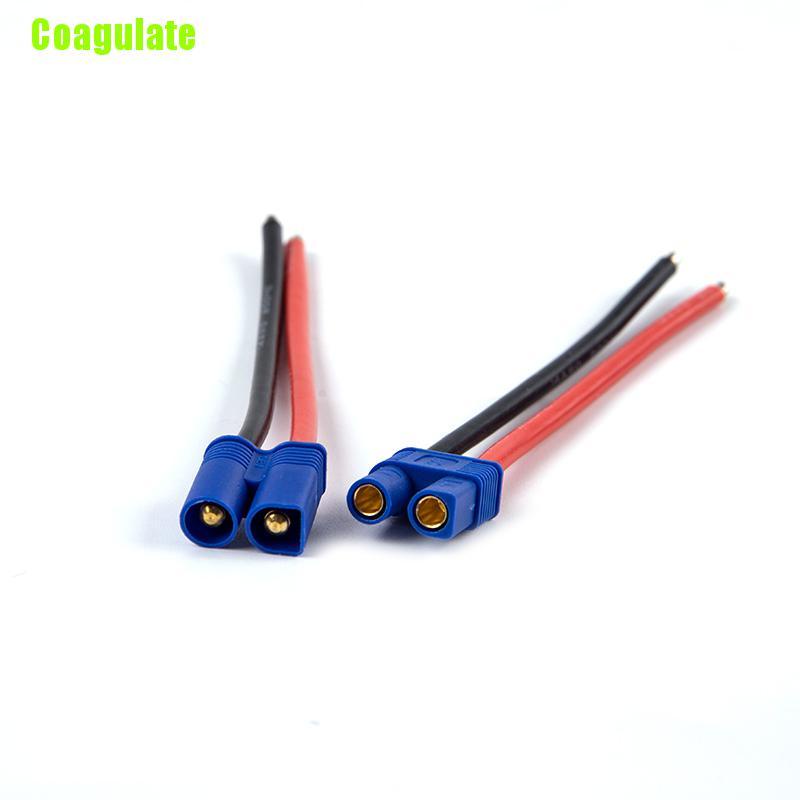 (สีเทา) Ec2 Ec3 Ec5 Male Female สายเคเบิ้ลซิลิโคนเชื่อมต่อแบตเตอรี่ ...